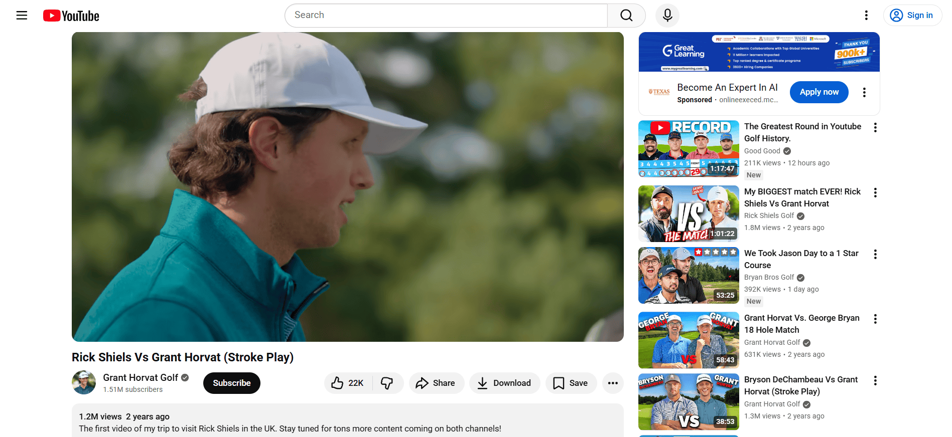 Grant Horvat: Net Worth, Age, Height & Golf Creator Career 2026